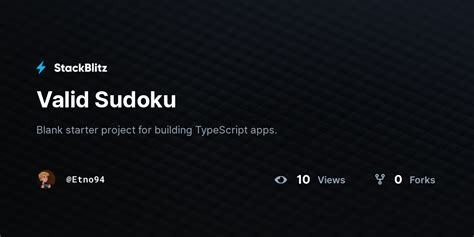 valid sudoku stackblitz