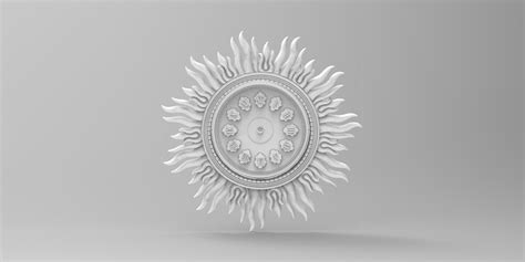 ☀️ Sun Clock 3d Carved・ 3d File For 3d Printing And Cnc Machining