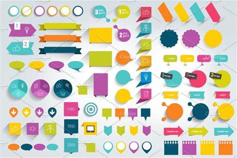 Infographic Set Elements Sponsored Affiliate Elements Color Schemes Design Color
