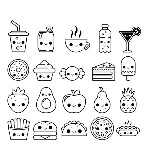 Ausmalbilder Kawaii Food Kawaii Ausmalbilder Drucken Vrogue Co