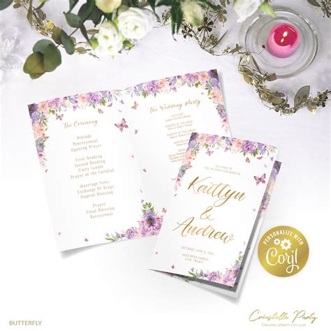 Folded Program Etsy