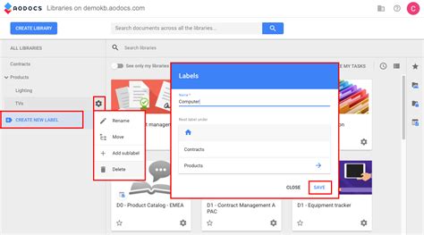 Manage Your Library Labels AODocs Knowledge Base