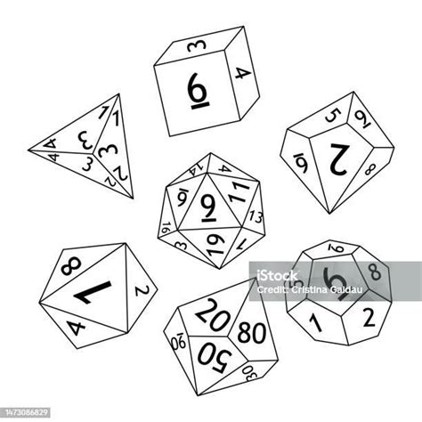 Dnd 주사위 Rpg 탁상 게임 벡터 일러스트 레이 션 세트 주사위에 대한 스톡 벡터 아트 및 기타 이미지 주사위 롤플레잉 게임 다면체 Istock