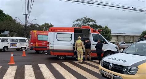 Mulher Fica Ferida Após Queda De Moto No Centro De Campo Mourão