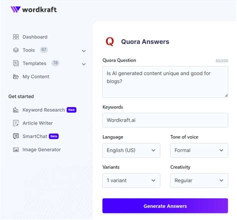 Best Free Online Quora Answer Generator Wordkraft