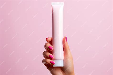 Premium Photo Female Hand Holding Cream Bottle Of Lotion Girl Give