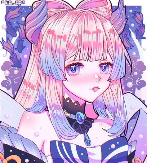 Kokomi 心海 Amalare的pixiv原神插画图片 Bobopic