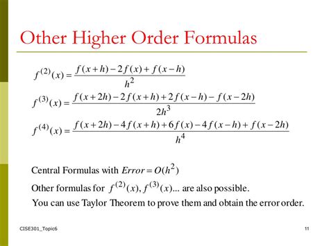 Ppt Se301 Numerical Methods Topic 6 Numerical Differentiation Lecture 23 Powerpoint