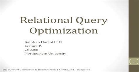pdf relational query optimization overview of query evaluation
