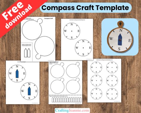 Compass Craft Free Template Crafting Jeannie