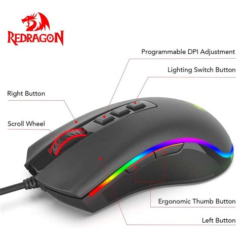 Redragon M711 Cobra Fps 1 Rgb 32k Dpi Gaming Mouse Redragon Pakistan