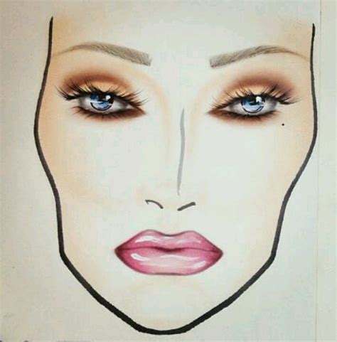Pin By Alison Czarnik On Face Charts Makeup Charts Face Chart Mac
