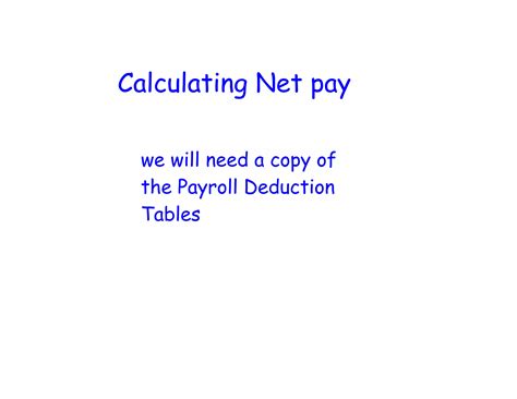 Feb 23 Calculating Net Pay Ppt