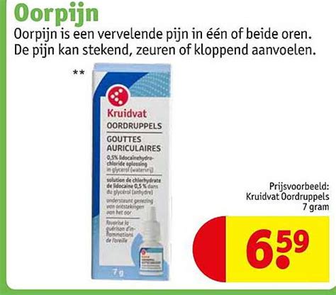 Kruidvat Oordruppels Aanbieding Bij Kruidvat