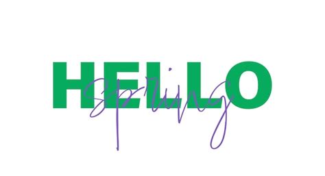 Premium Vector Hello Spring Lettering Vector Isolated On White Background