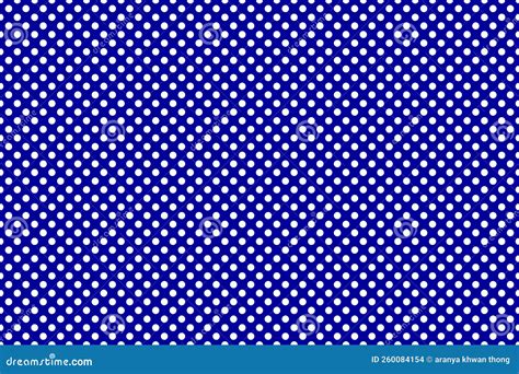 White Polka Dot Abstract Wallpaper On Blue Background Stock