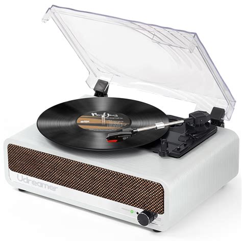 Vinyl Record Player With Speaker Vintage Turntable Portable Vinyl Player Support Wireless Input