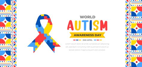 Mondo Autismo Consapevolezza Giorno Sfondo Design Modello Mondo Autismo Giorno Colorato Puzzle