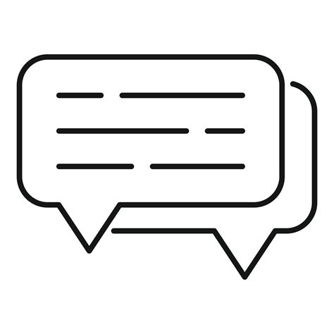 Online Chat Icon Outline Style Vector Art At Vecteezy