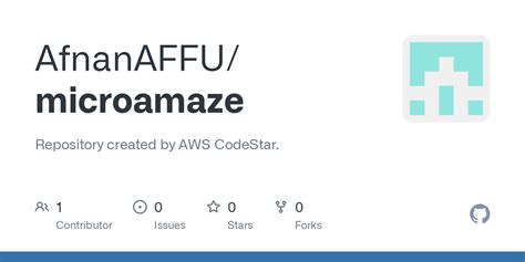 Github Afnanaffumicroamaze Repository Created By Aws Codestar