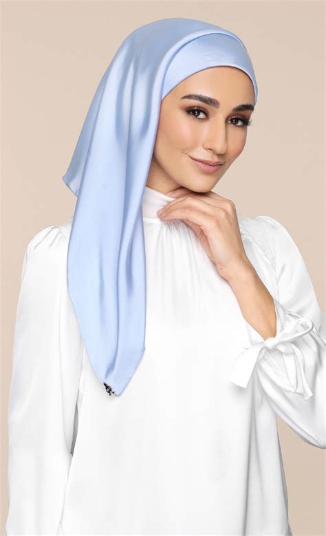Satin Silk Square Scarf With Nanotechnology