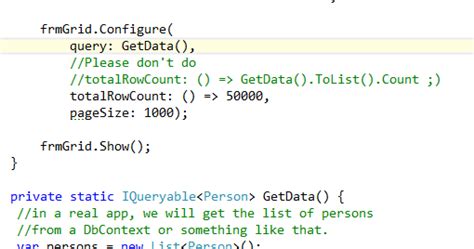 Winforms Paging The Datagridview The Right Way