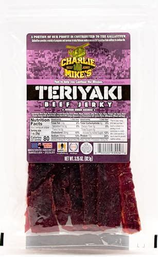 Amazon Charlie Mike S Beef Jerky Teriyaki Grocery Gourmet Food