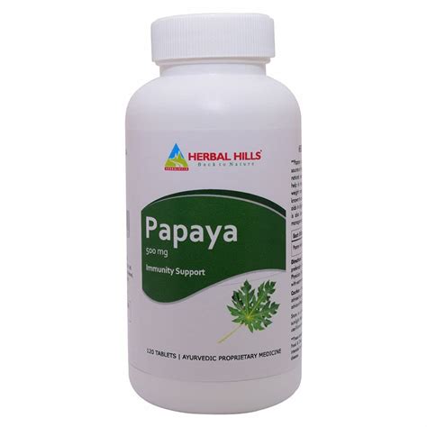 Herbal Hills Carica Papaya Tablets Immunity Booster 500mg Carica