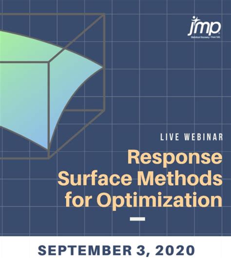 [mastering Jmp] Response Surface Methods For Optimization Jmp User