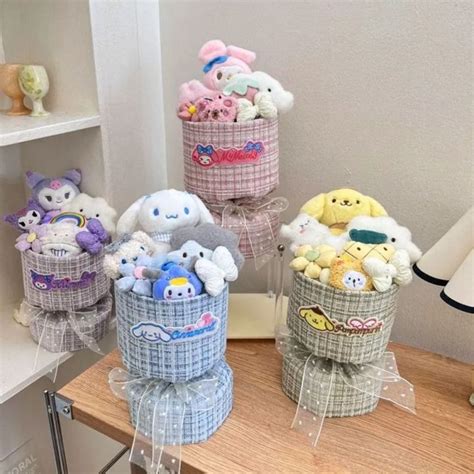 Zanwit Cinnamoroll ช่อดอกไม้ตุ๊กตาคุโรมิ คุโรมิ เมโลดี้ ตุ๊กตาของเล่น