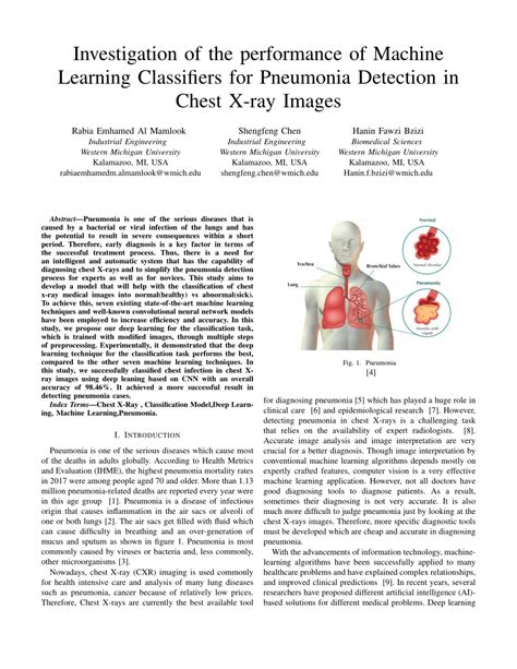 PDF Investigation Of The Performance Of Machine Learning Classifiers