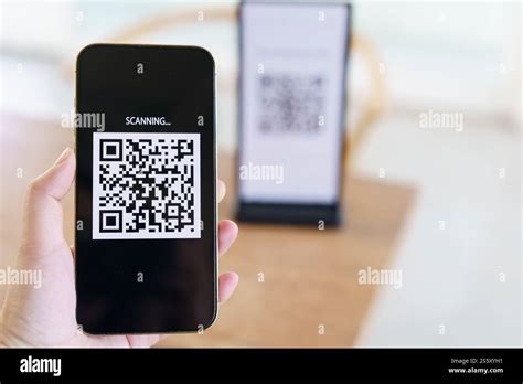 Qr Code Payment E Wallet Man Scanning Tag Accepted Generate Digital Pay Without Moneyscanning