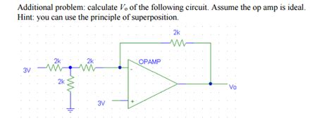 Solved Additional Problem Calculate Vo Of The Following Chegg