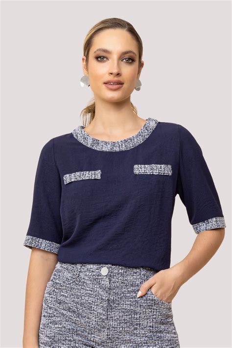 BLUSA MOTHER ELLE AZUL MARINHO
