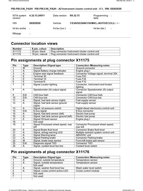 E46 Cluster Pinout Pdf Electrical Connector Vehicles