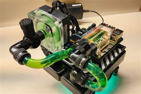 Someone Added Water Cooling With Hard Tubing To A Raspberry Pi 5