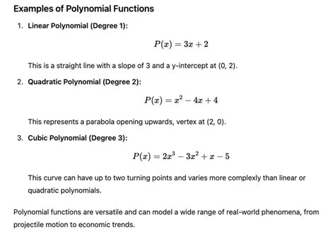 Polynomial Functions And Rates Of Change Top Study Guide RevisionTown