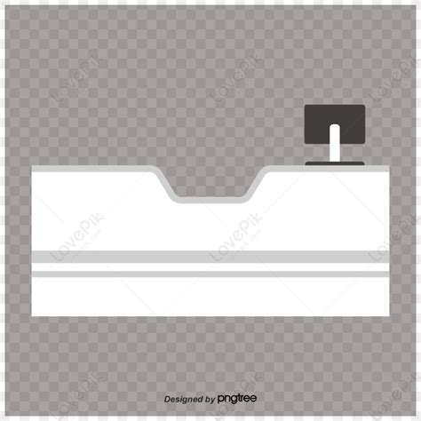 화이트 사무실 책상하얀접객수신 Png 일러스트 무료 다운로드 Lovepik