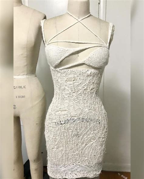 Kylie Jenners Kylie Skin Campaign Natalia Fedner Ivory White Crochet Cut Out Dress And Bp
