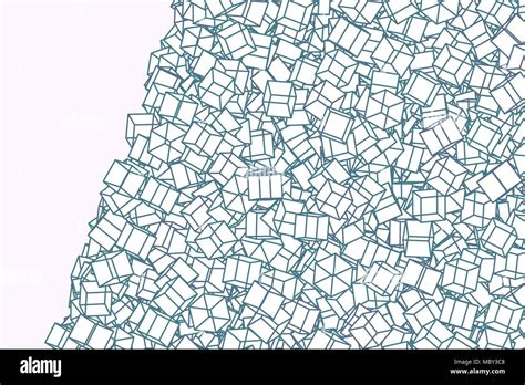 Conceptual Background Square Rectangle Pattern For Design 3d Perspective View Vector