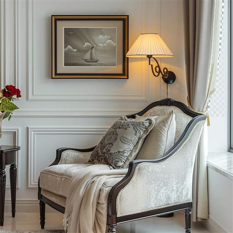A Comfortable Seating Area In The Living Room On A White Background