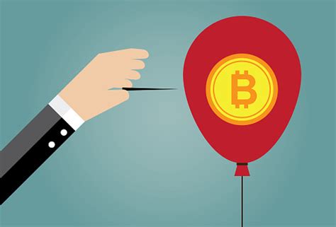 Bitcoin 거품 붕괴 가상현실에 대한 스톡 벡터 아트 및 기타 이미지 가상현실 감소 개념 Istock