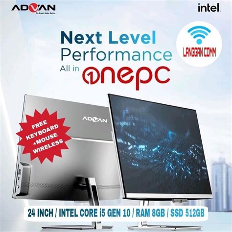 Jual Advan One PC I5 PC All In One 24 Inch Core I5 RAM 8GB Storage 512GB Advan PC All In One