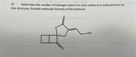 Solved Determine The Number Of Hydrogen Atoms For Each