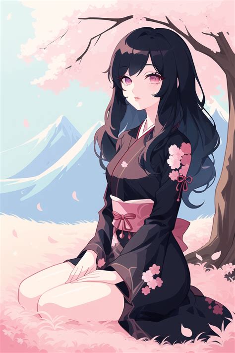 Ai Art Sitting Beneath The Sakura Tree By Vtuber Pixai Anime Ai Hot Sex Picture