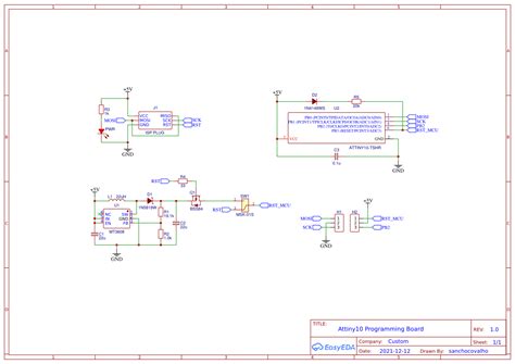 Attiny Programming Board Easyeda Open Source Hardware Lab