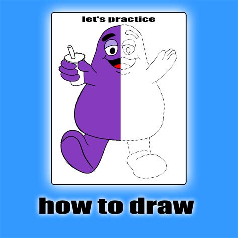 Printable How To Draw Grimace Shake For Fan Teen Men Women Inspire Uplift