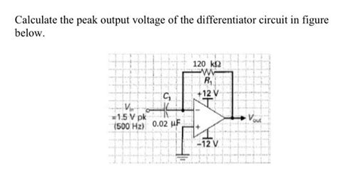 Solved Calculate The Peak Output Voltage Of The Chegg