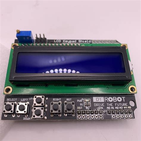 1602 LCD 16x2 Keypad Shield For Arduino Blue Screen Shop Com Mm