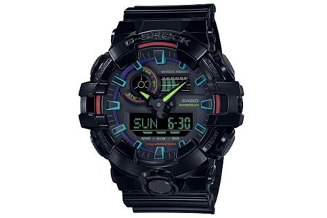 Casio Analog-Digital G-Shock GA-700RGB-1A 58mm in Resin - US